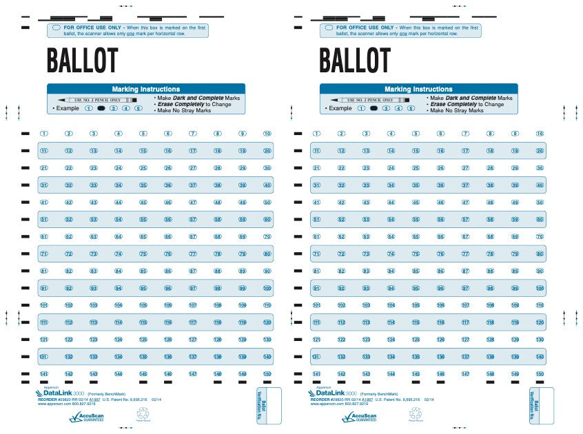 DataLink 3000 ballot (29820) – Apperson
